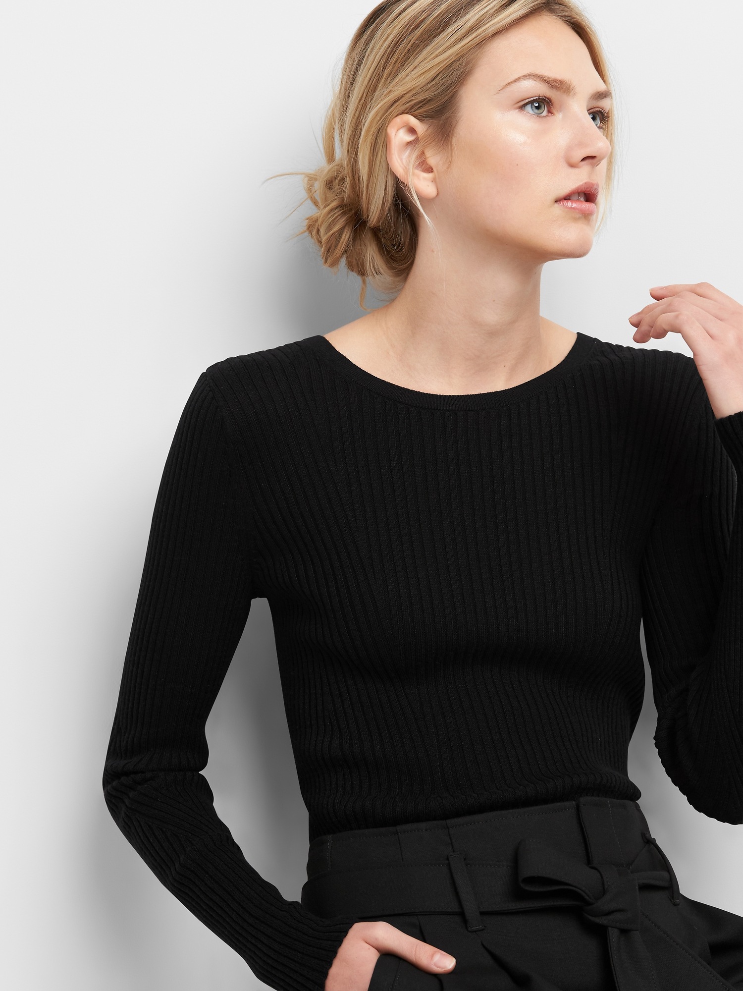 Slim Ribbed Crewneck Sweater | Gap