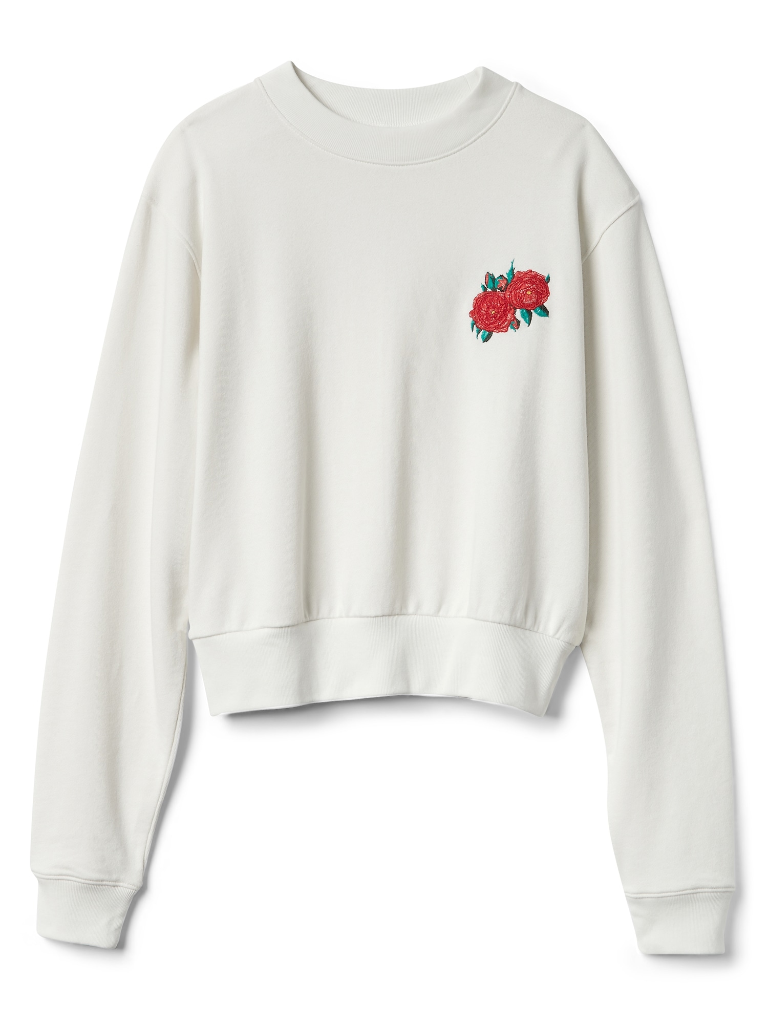 Rose Embroidery Pullover Sweatshirt | Gap