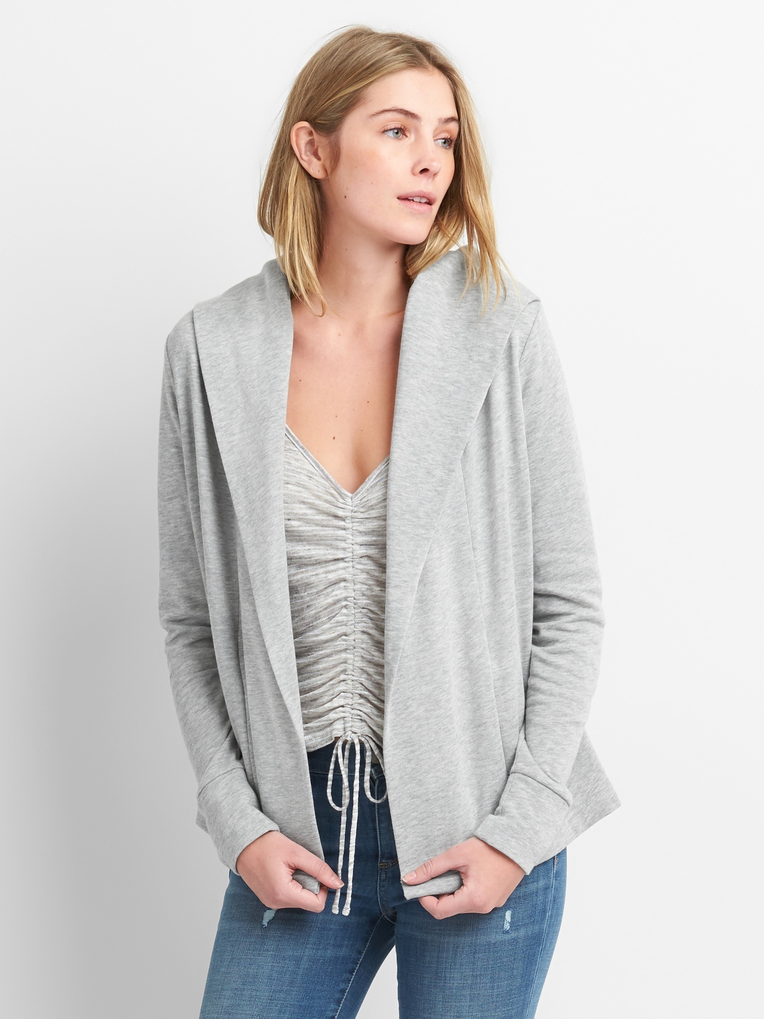 Open-Front Hooded Cardigan Sweatshirt | Gap