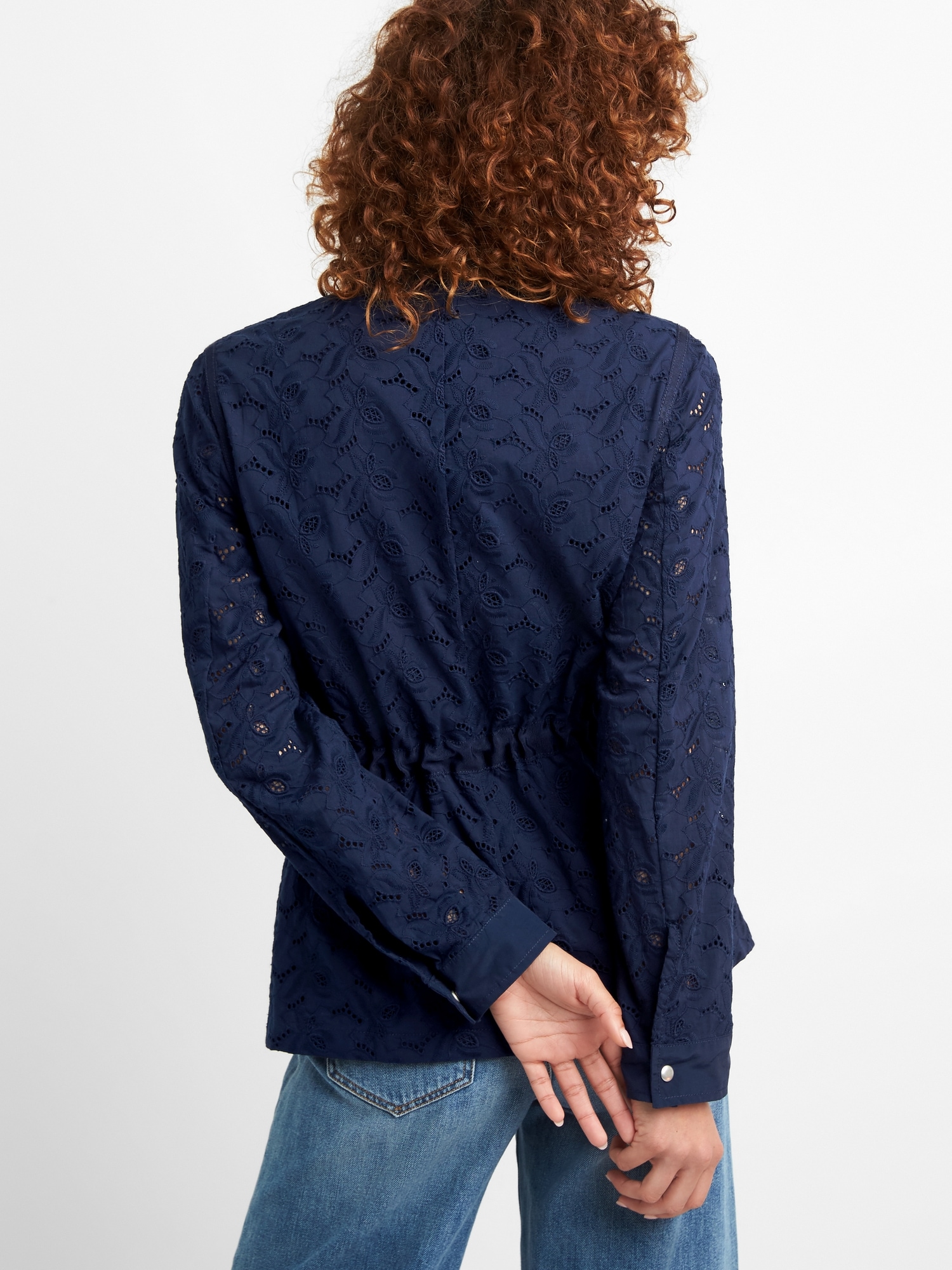 Floral Eyelet Utility Jacket | Gap