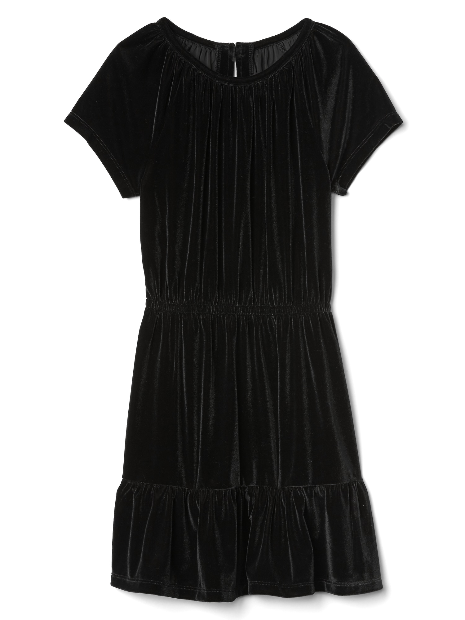 Velvet keyhole tiered dress | Gap