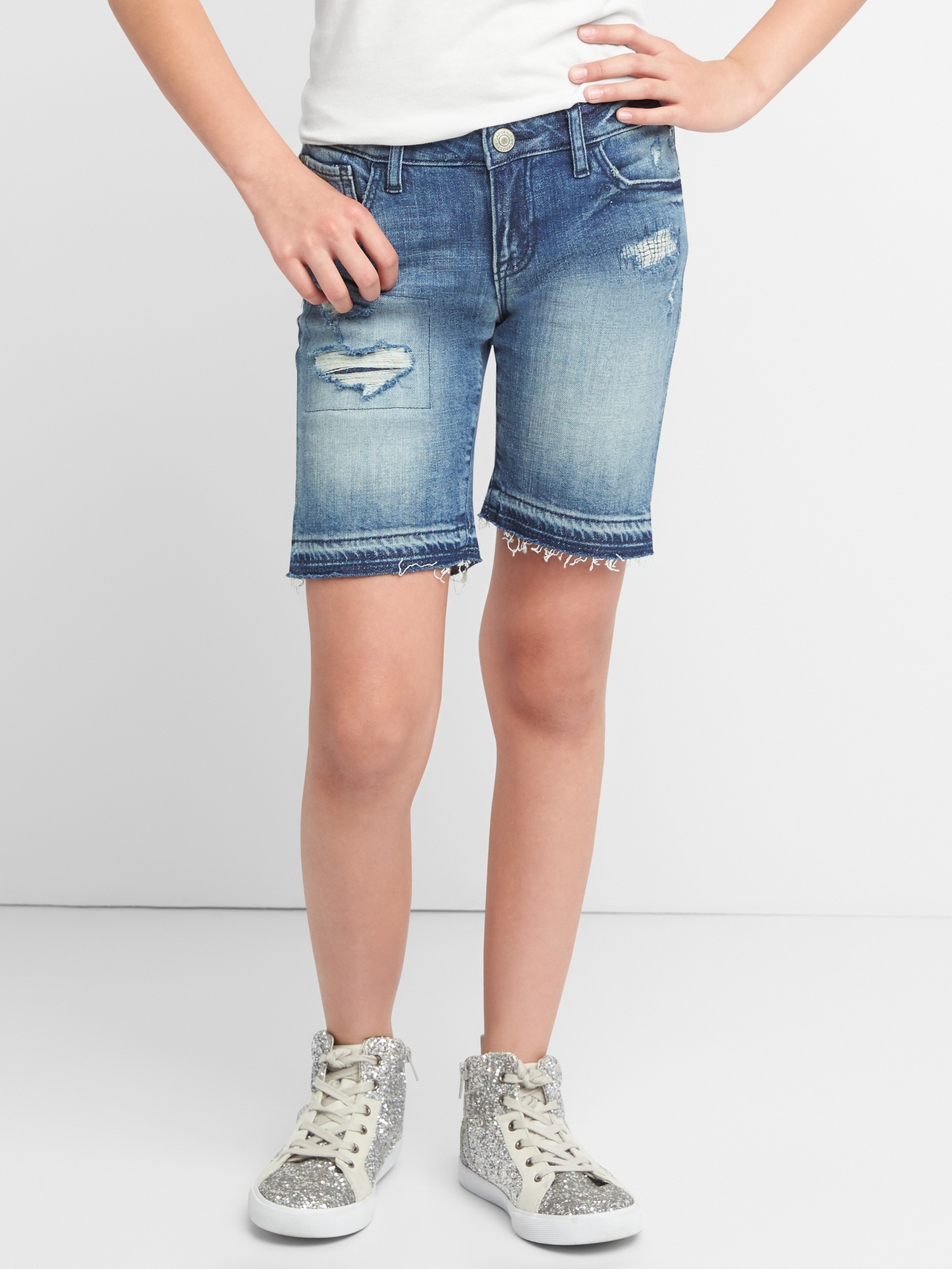 Kids Rip & Repair Shortie Shorts | Gap