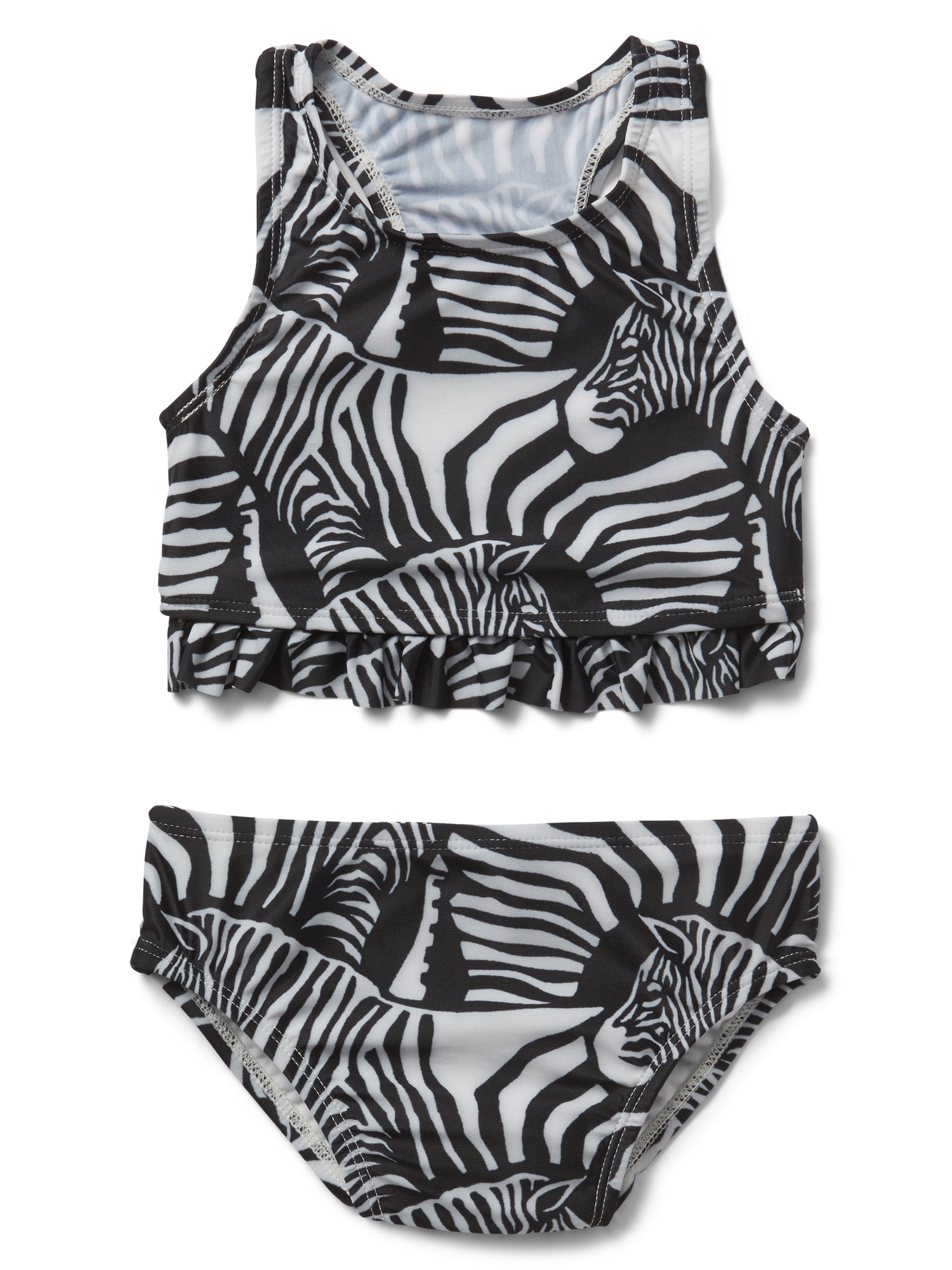 Zebra Ruffle Tankini | Gap