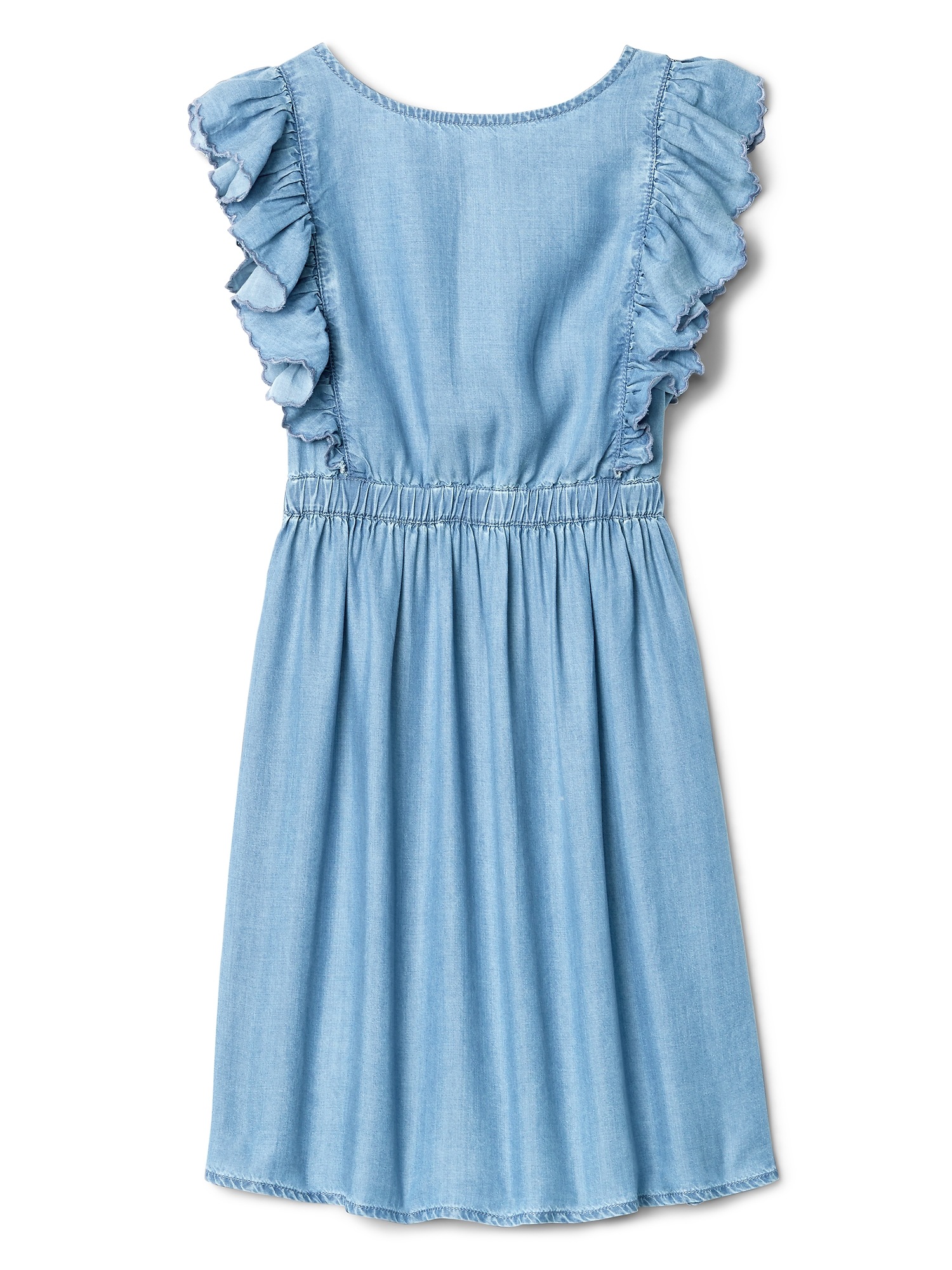 TENCEL™ Denim Ruffle Dress | Gap