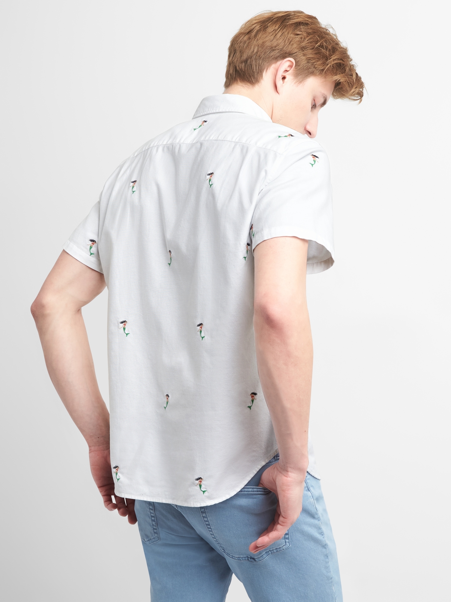 Lived In Stretch Oxford Short Sleeve Shirt Gap