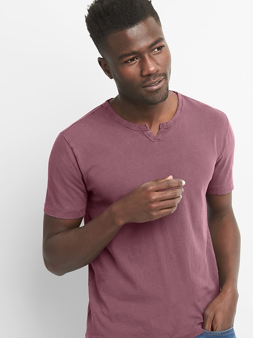 Essential Short Sleeve Notch T-Shirt | Gap