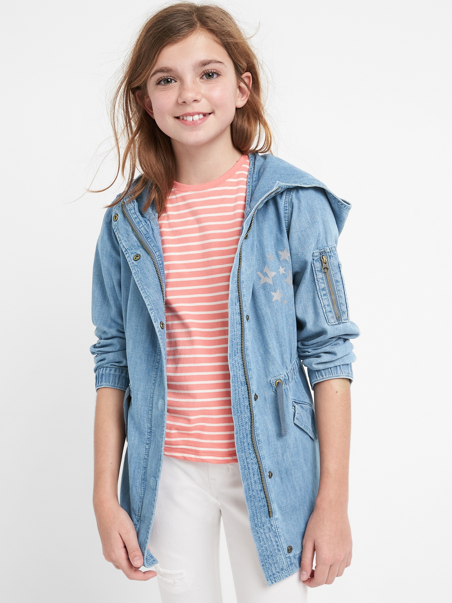 Superdenim Star Graphic Parka with Defendo | Gap