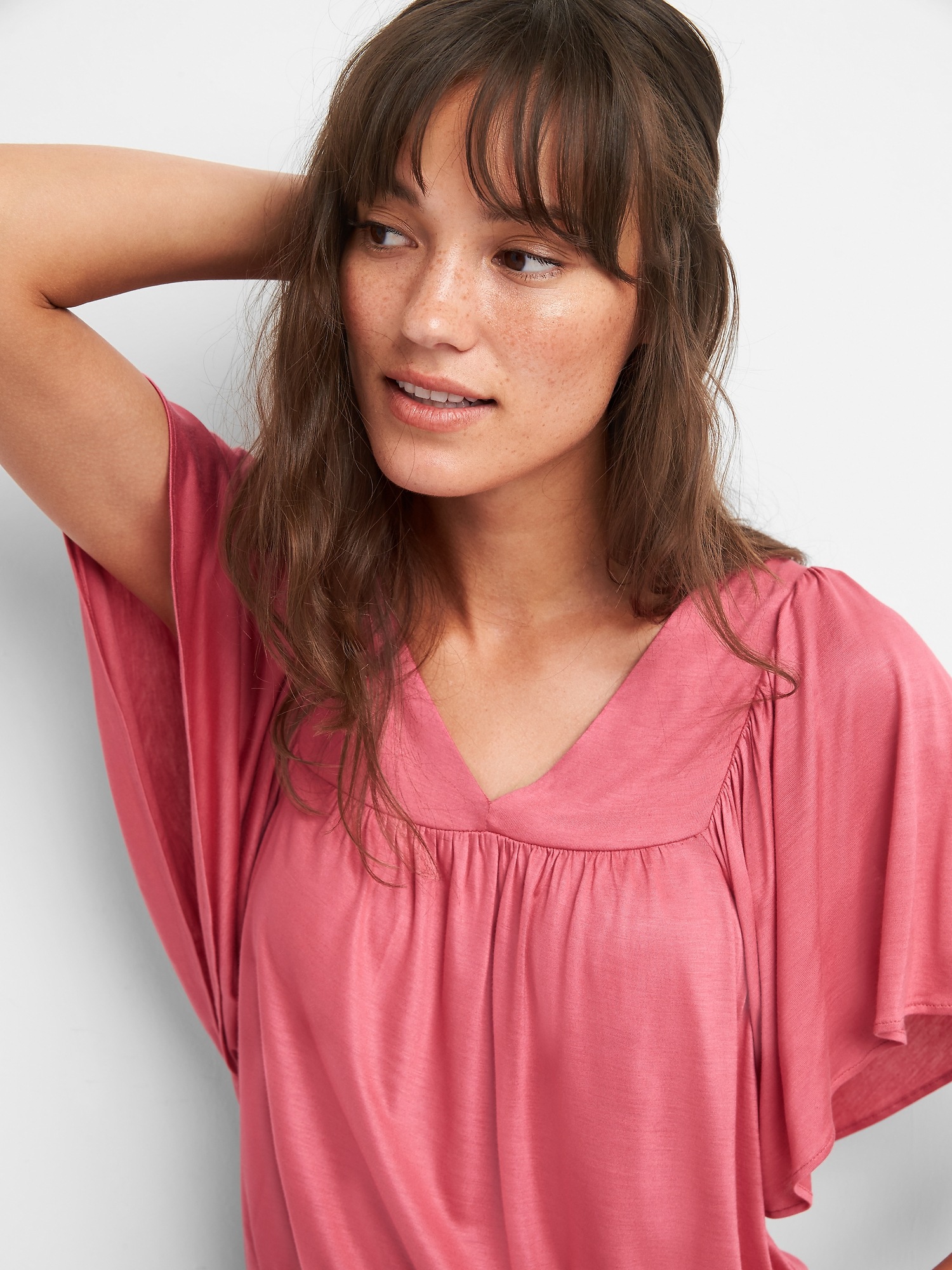 Flutter Sleeve Smock Top | Gap