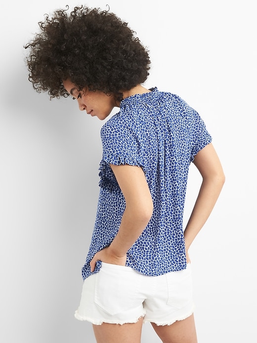 Ruffle Hem Short Sleeve Top | Gap