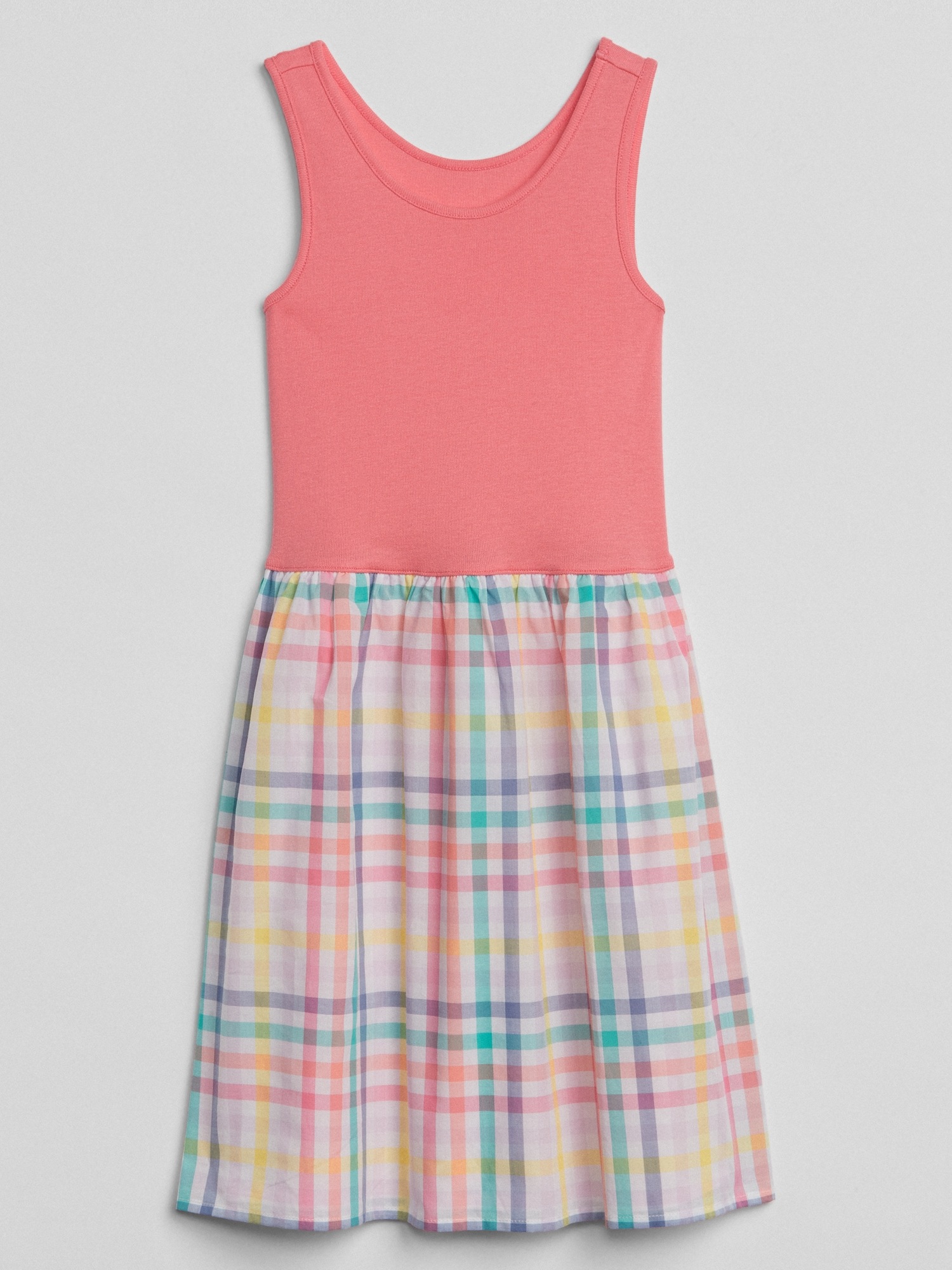 Mix-Fabric Tank Dress | Gap