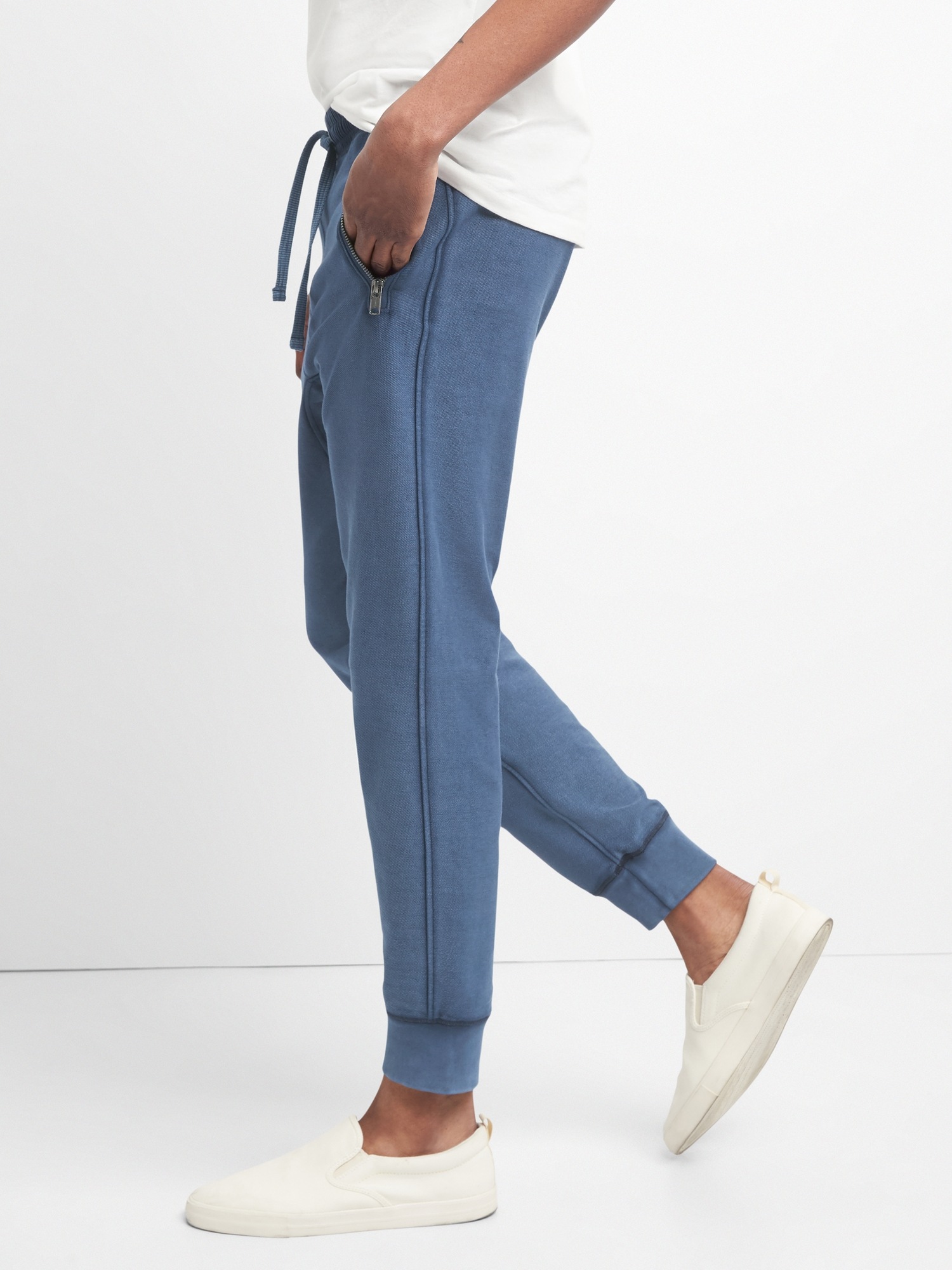 Twill Knit Zip Joggers | Gap