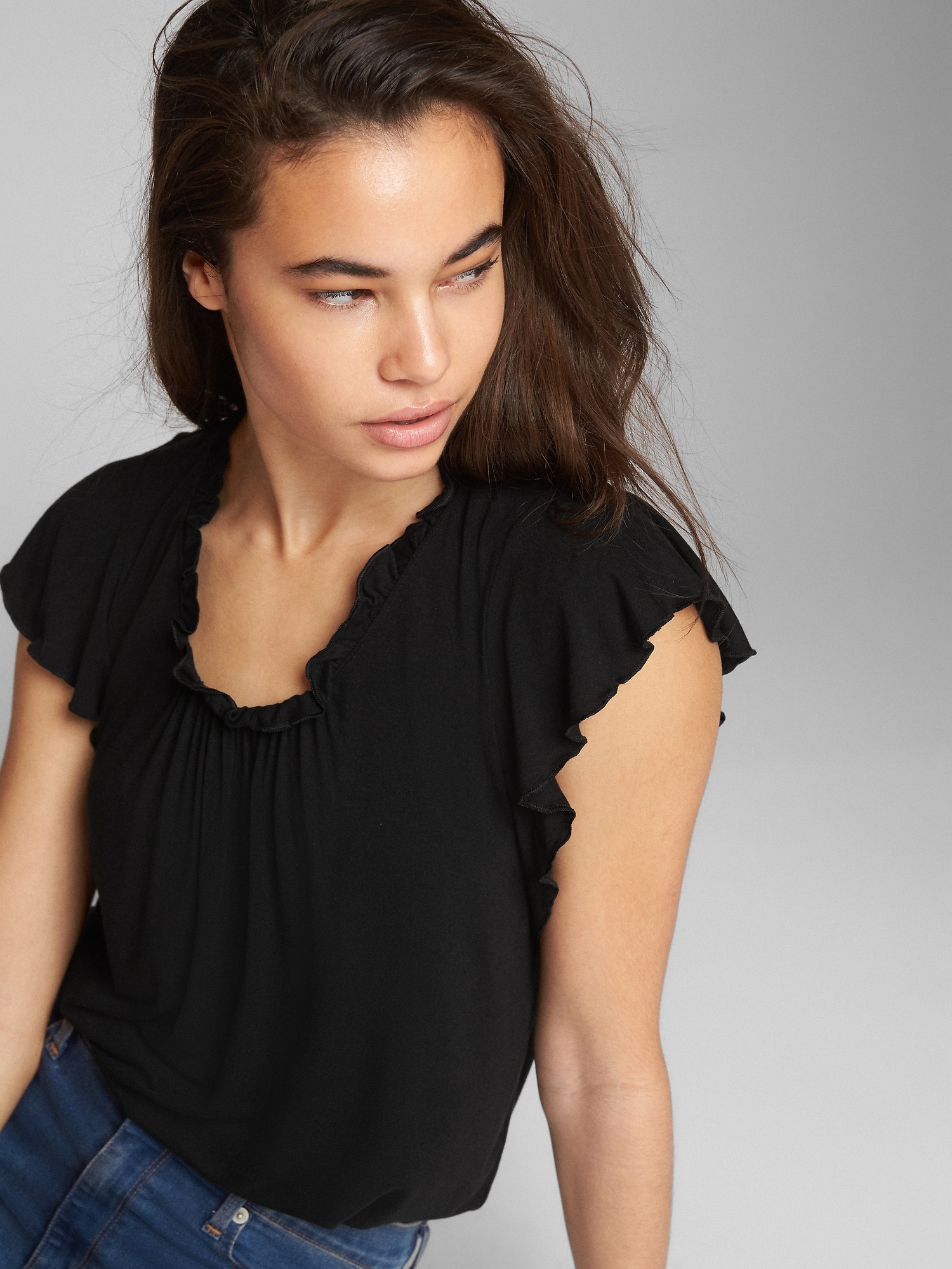 Short Sleeve Ruffle Top | Gap