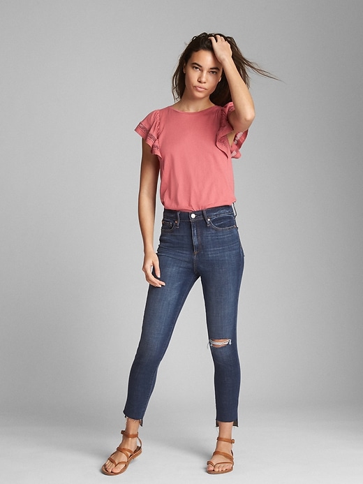 Short Sleeve Ruffle Top | Gap