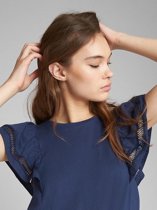 Short Sleeve Ruffle Top | Gap