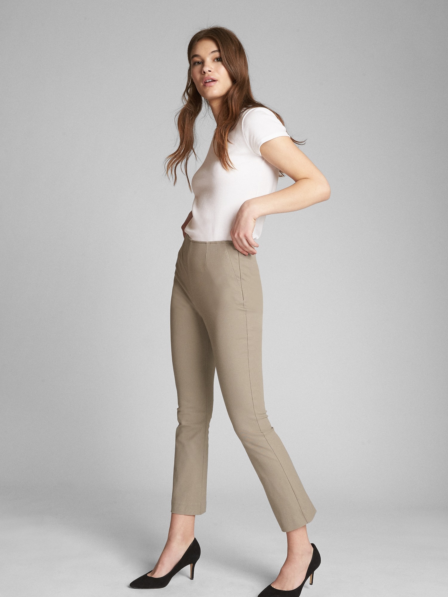 High Rise Crop Kick Pants with Bi-Stretch | Gap
