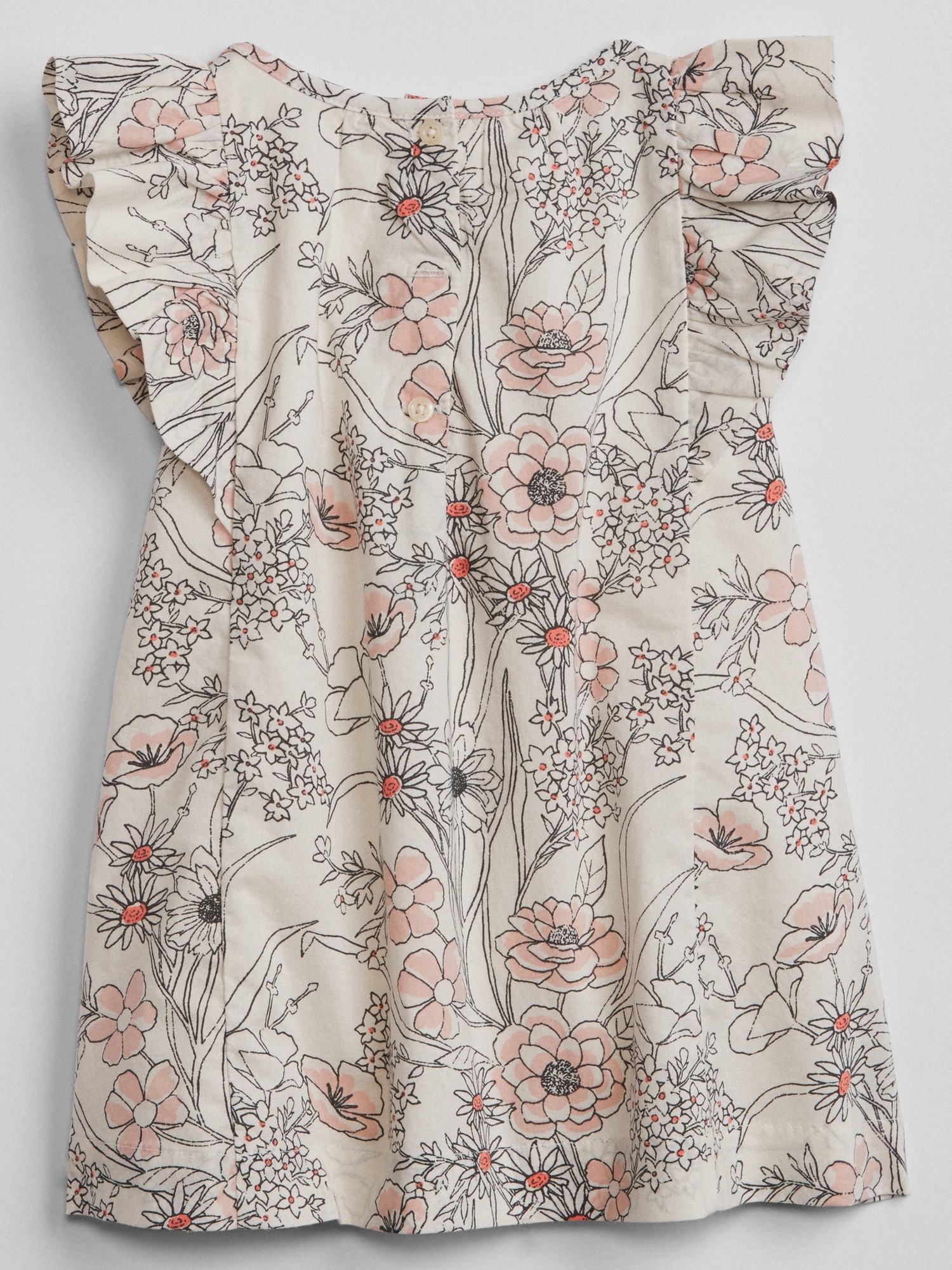 Floral Cascade-Ruffle Dress | Gap