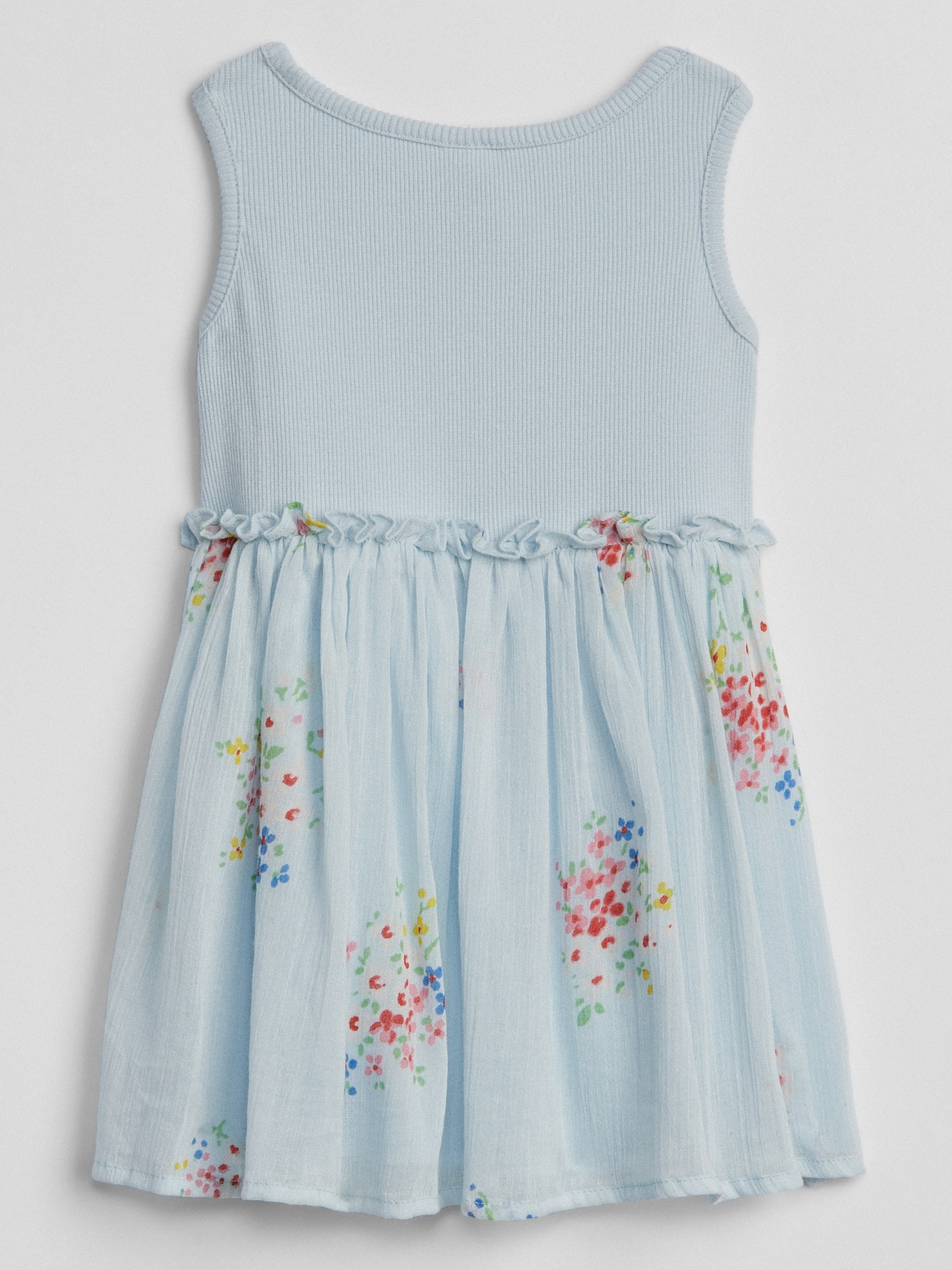 Mix-Fabric Tank Dress | Gap