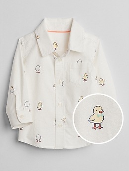 Chick Print Oxford Shirt | Gap