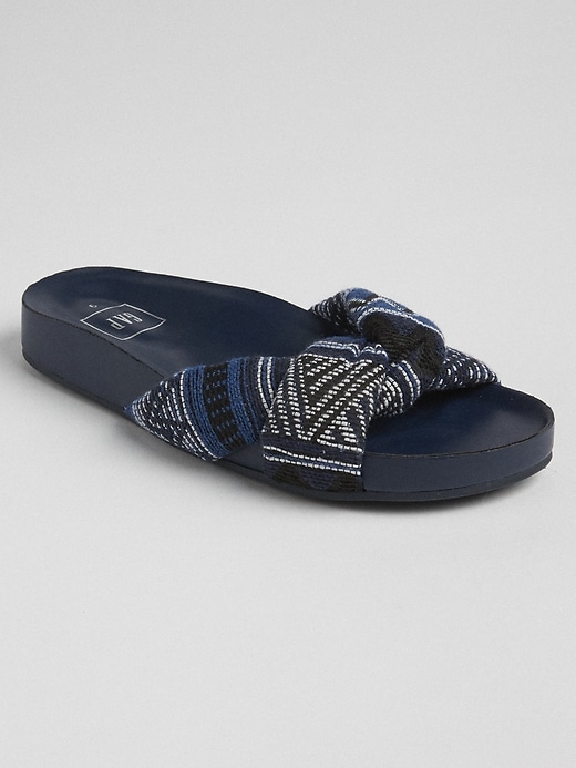 Twist-Strap Slide Sandals | Gap