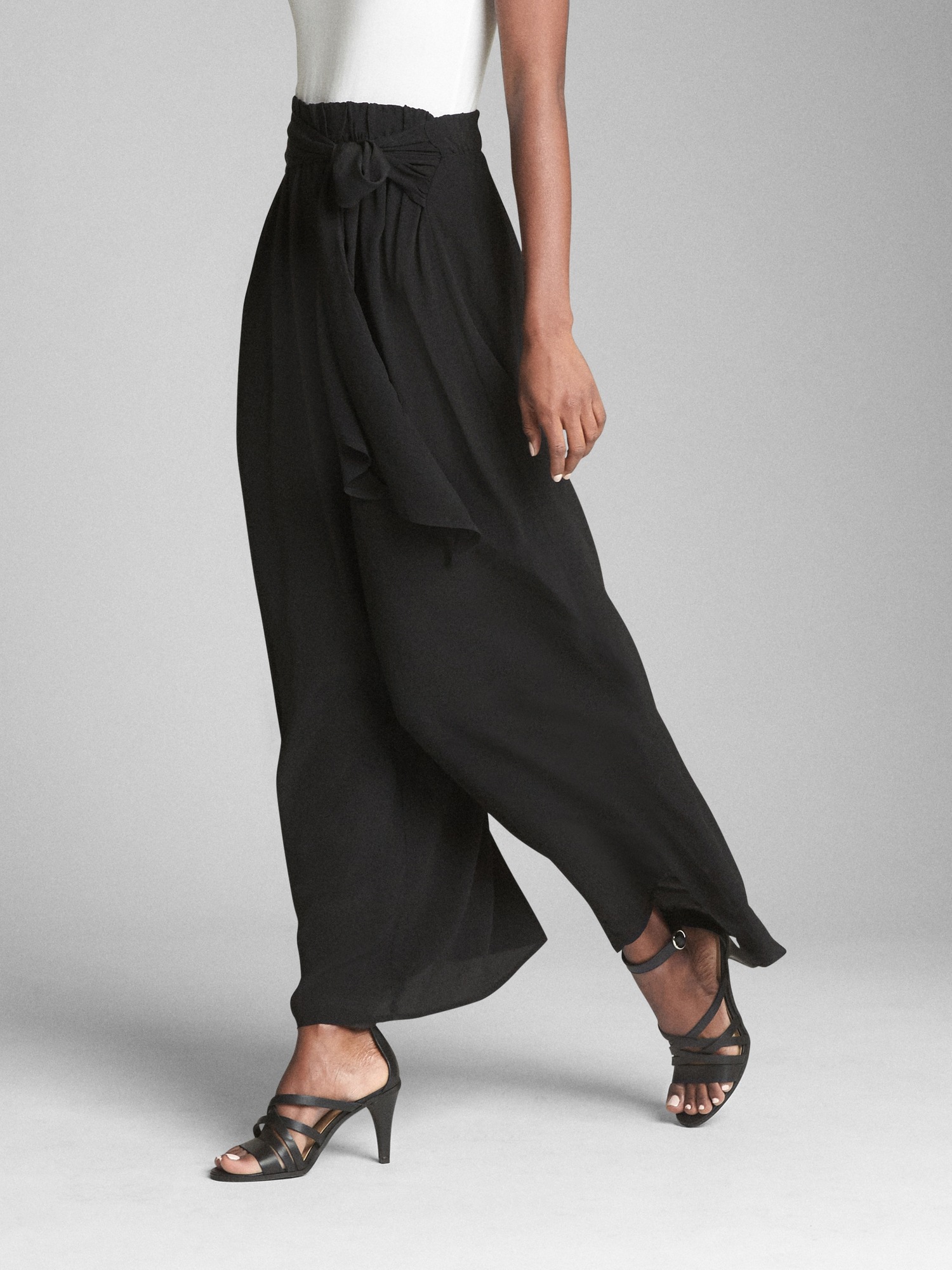 Wide-Leg Pants with Sash Belt | Gap