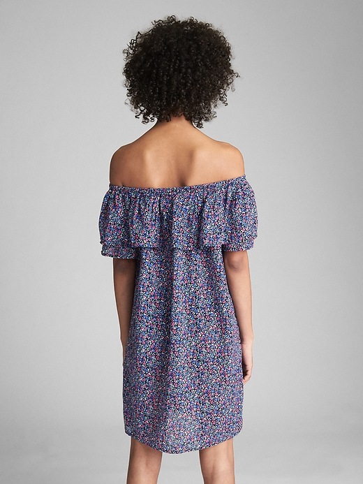Print Off-Shoulder Ruffle Cover-Up | Gap