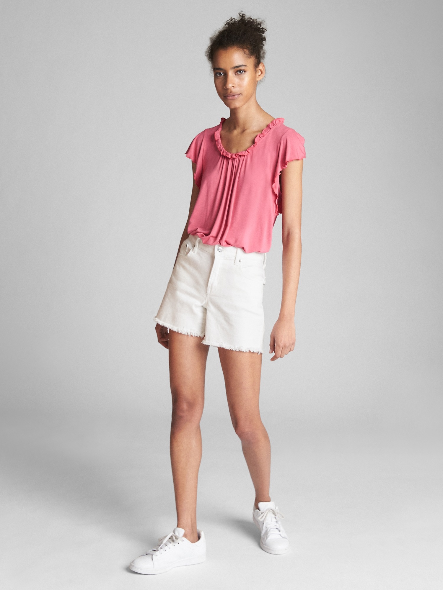 Short Sleeve Ruffle Top | Gap