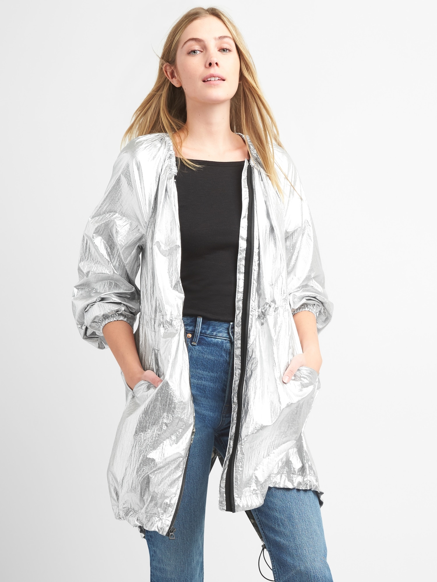 Metallic Parachute Parka | Gap