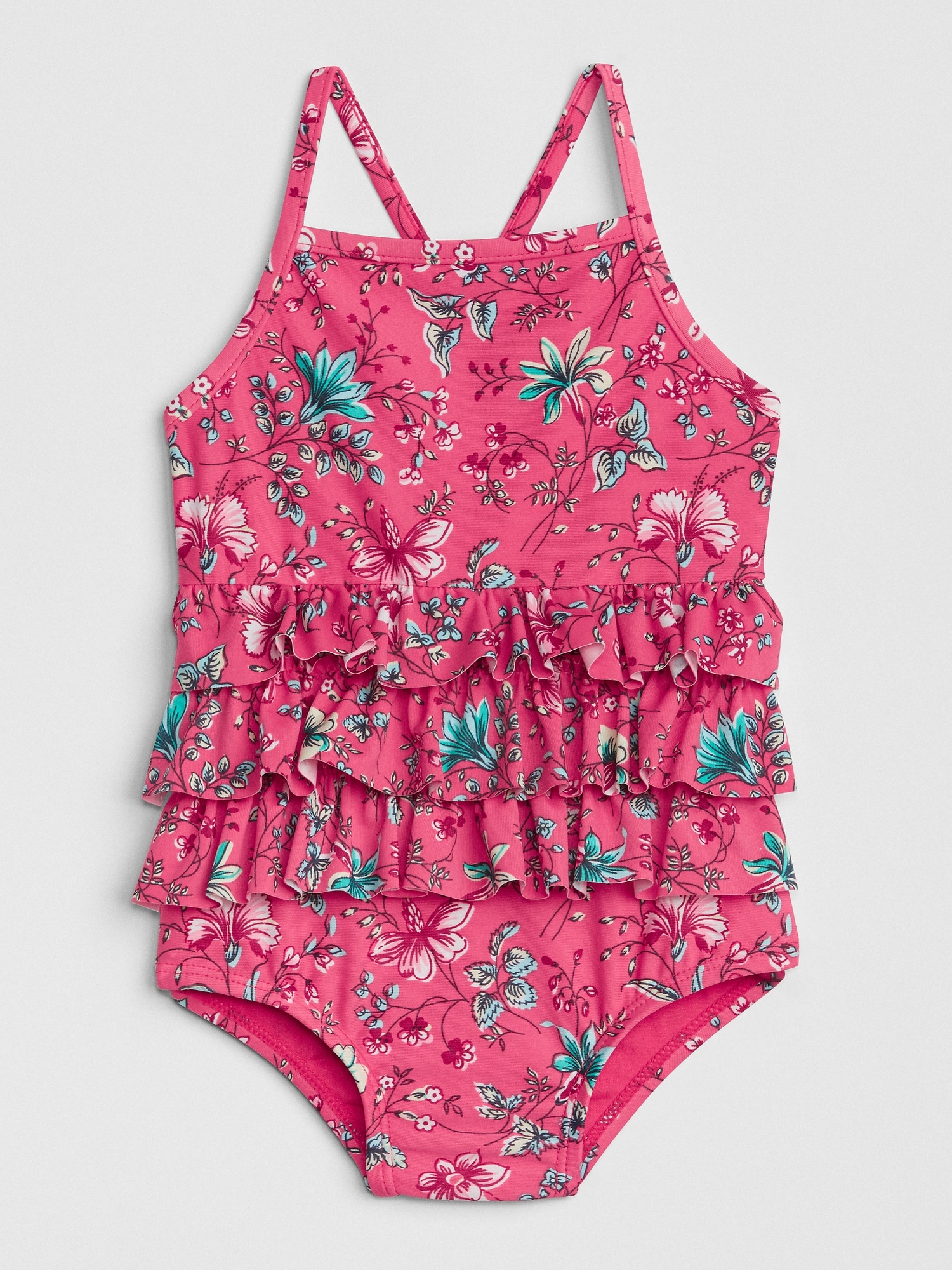 Floral Ruffle Swim One-Piece | Gap