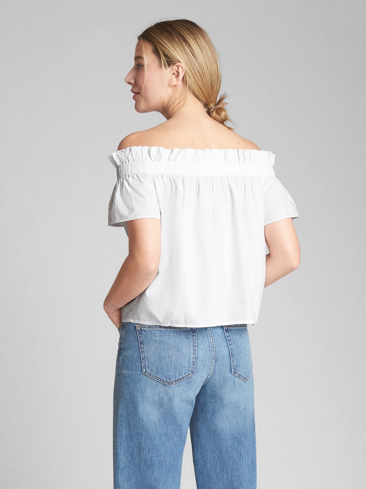 Short Sleeve Off-Shoulder Top | Gap