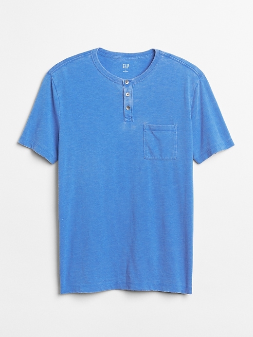 Burnout Short Sleeve Pocket Henley | Gap
