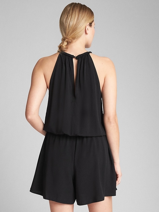 Shirred Halter Romper | Gap