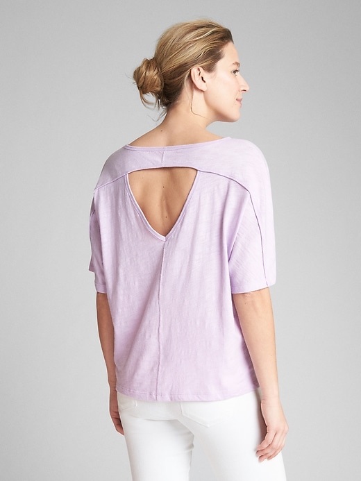 Short Sleeve Open-Back T-Shirt | Gap