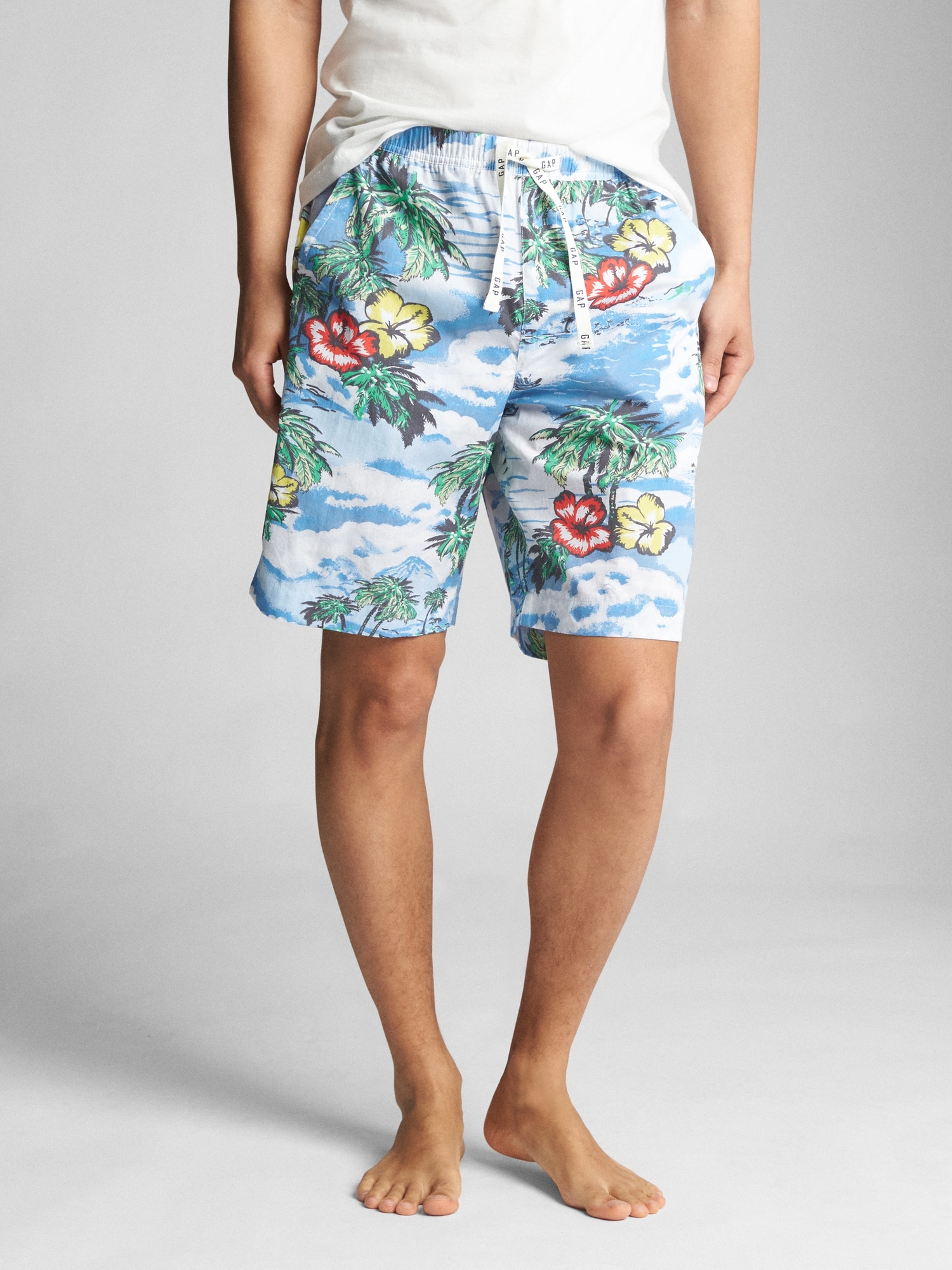 9" Drawstring Lounge Shorts in Poplin | Gap