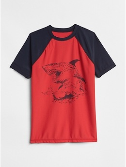 Shark Graphic Raglan Rashguard | Gap