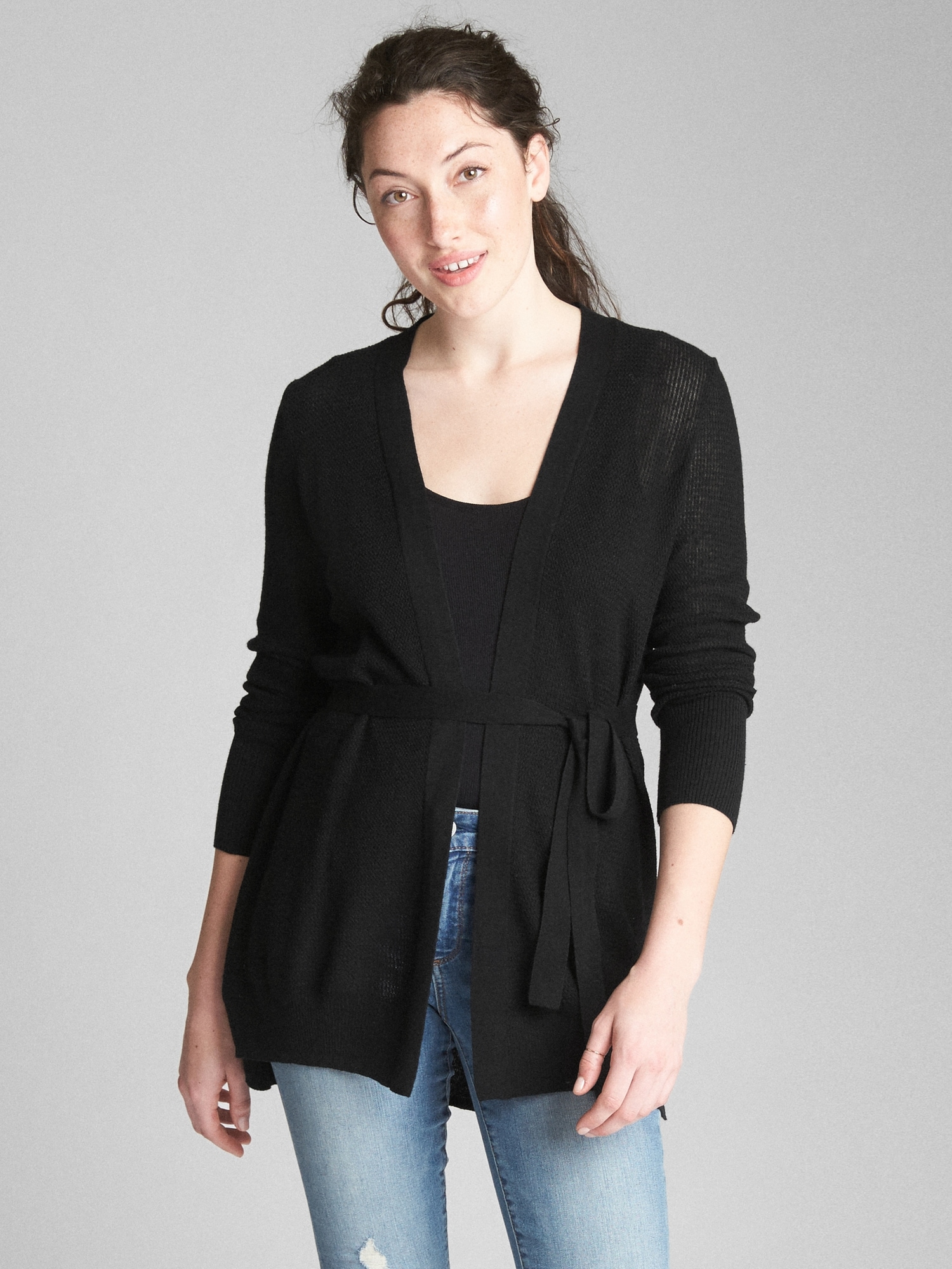Lightweight Tie-Belt Cardigan Sweater | Gap