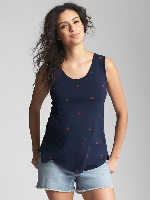 Maternity Vintage Wash Tank Top | Gap