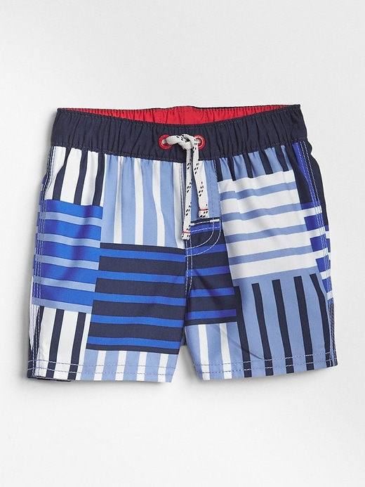 Patchwork Print Swim Trunks | Gap