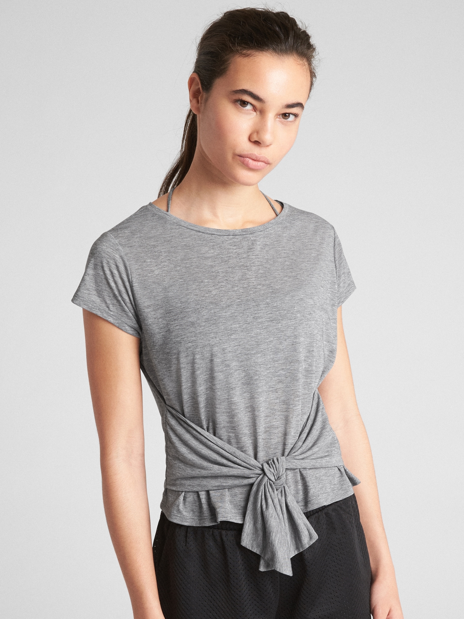 GapFit Breathe Air Tie-Front T-Shirt | Gap
