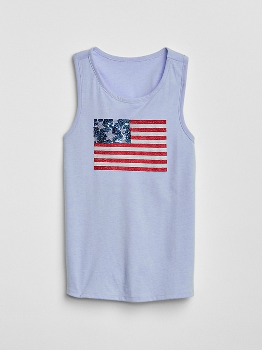 Sequin Graphic Tank | Gap