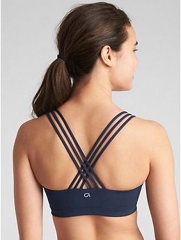GapFit Eclipse Medium Support Strappy Sports Bra | Gap