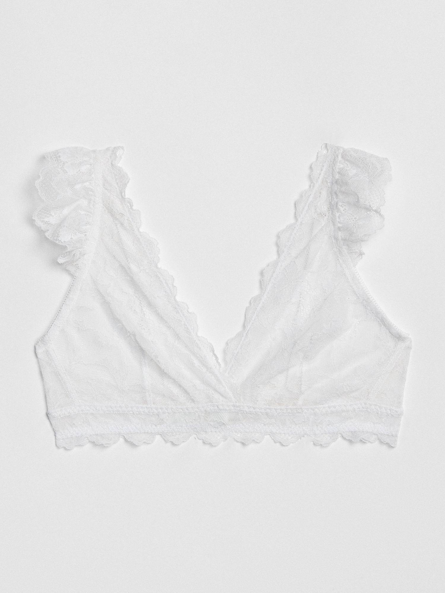 Bridal Lace Elongated Triangle Bralette | Gap