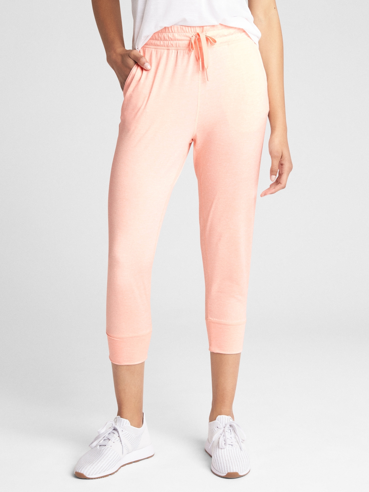 GapFit Crop Joggers in Lightweight Brushed Tech Jersey | Gap
