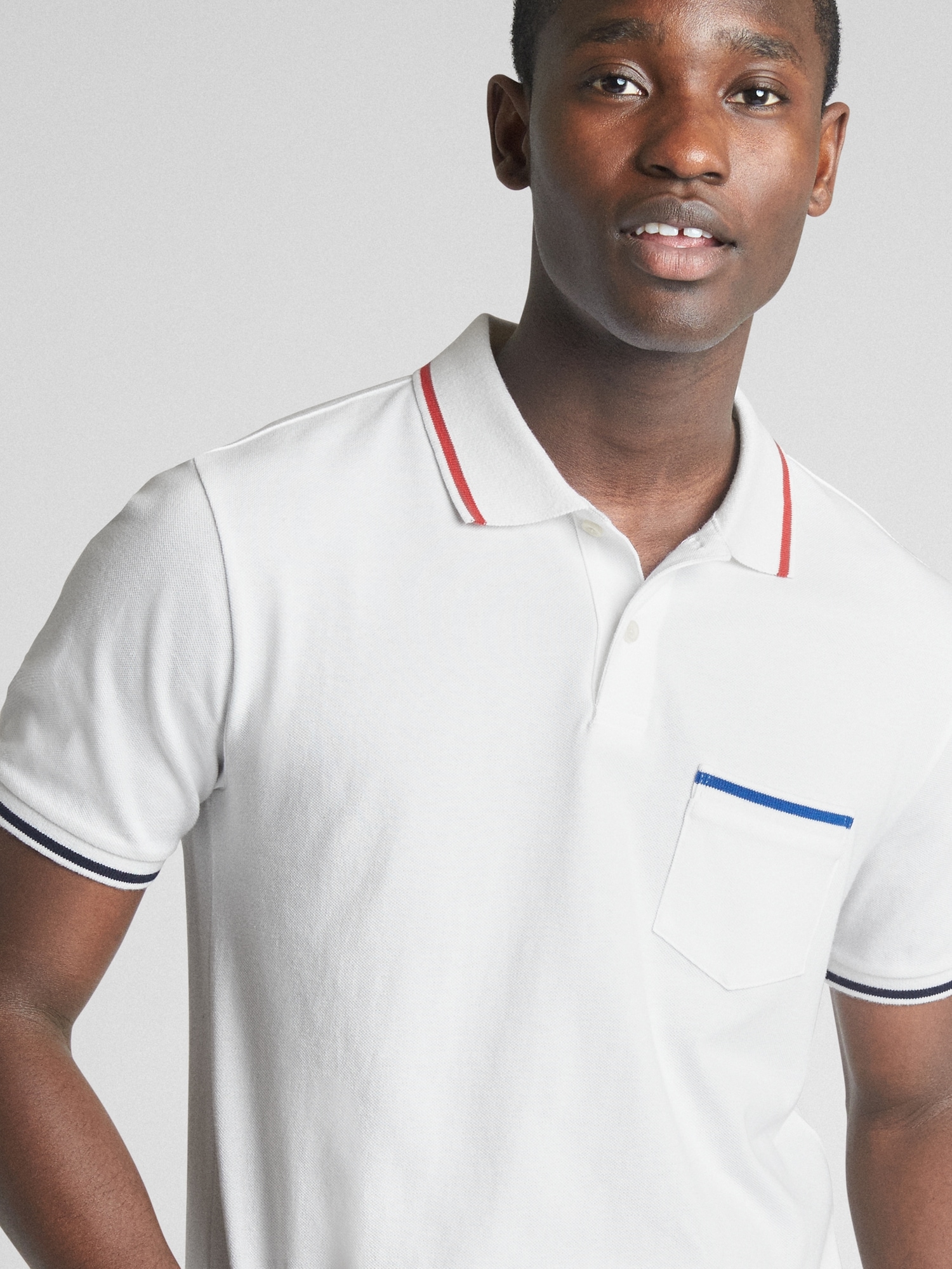 Short Sleeve Pique Polo Pocket Shirt | Gap