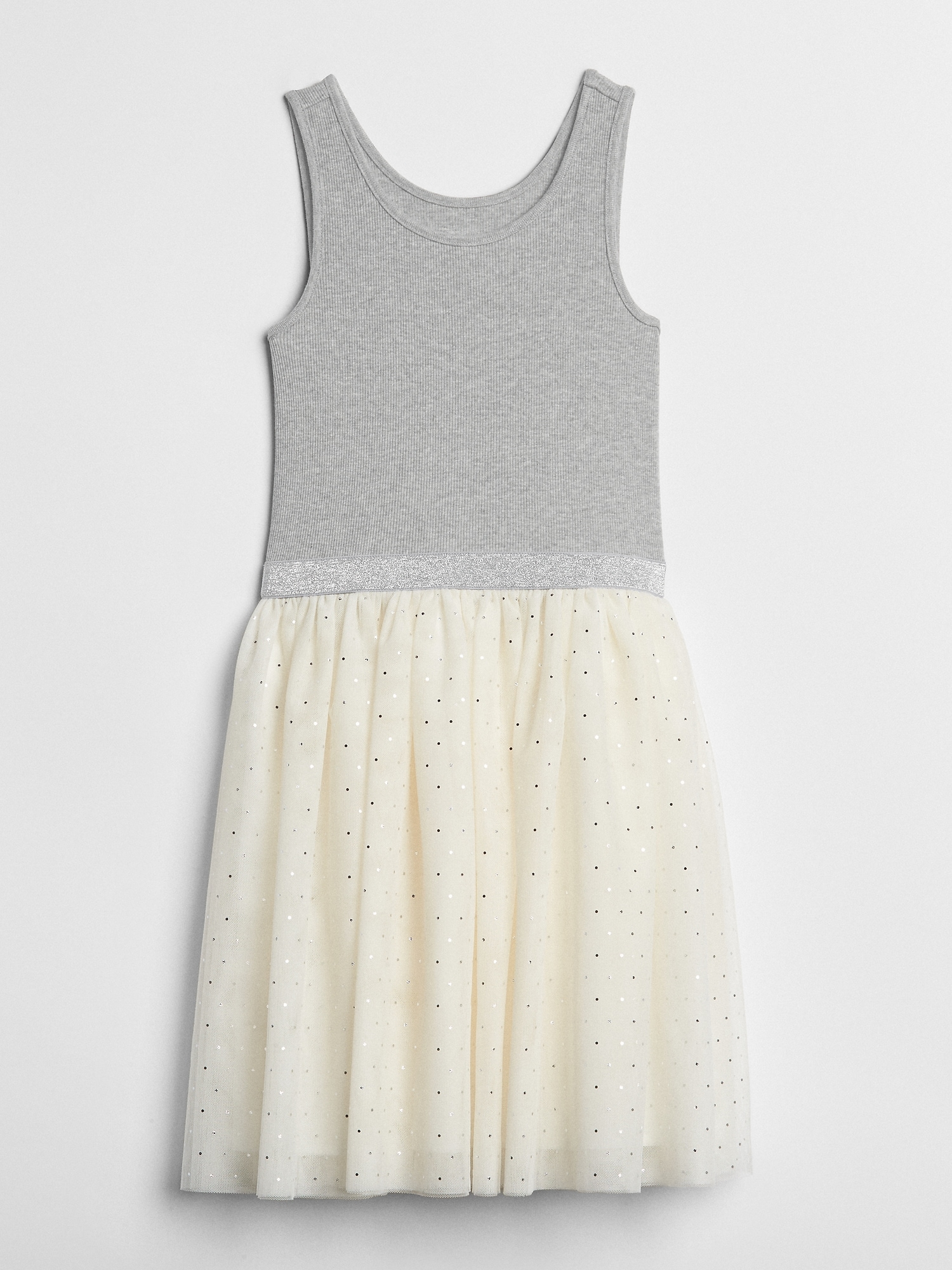 Dot Tulle Mix-Fabric Dress | Gap