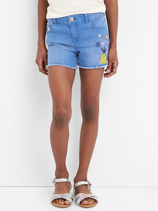 Embroidery Shorty Shorts with High Stretch | Gap