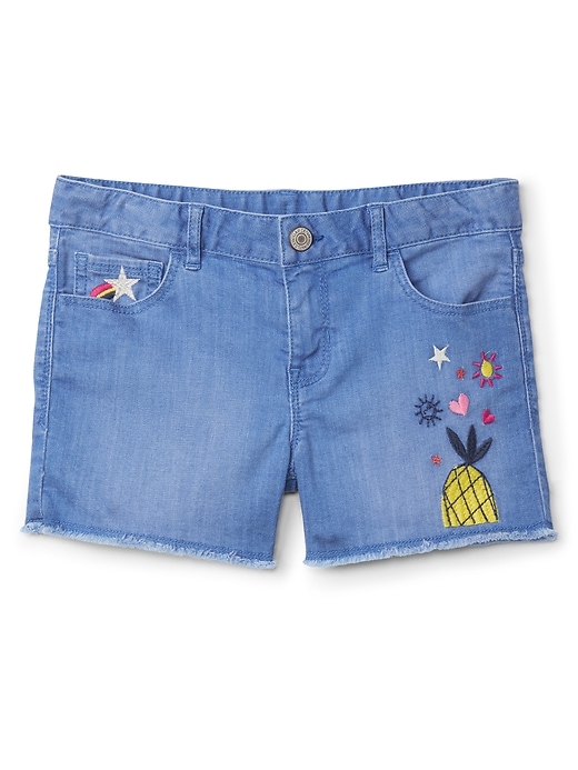 Embroidery Shorty Shorts with High Stretch | Gap