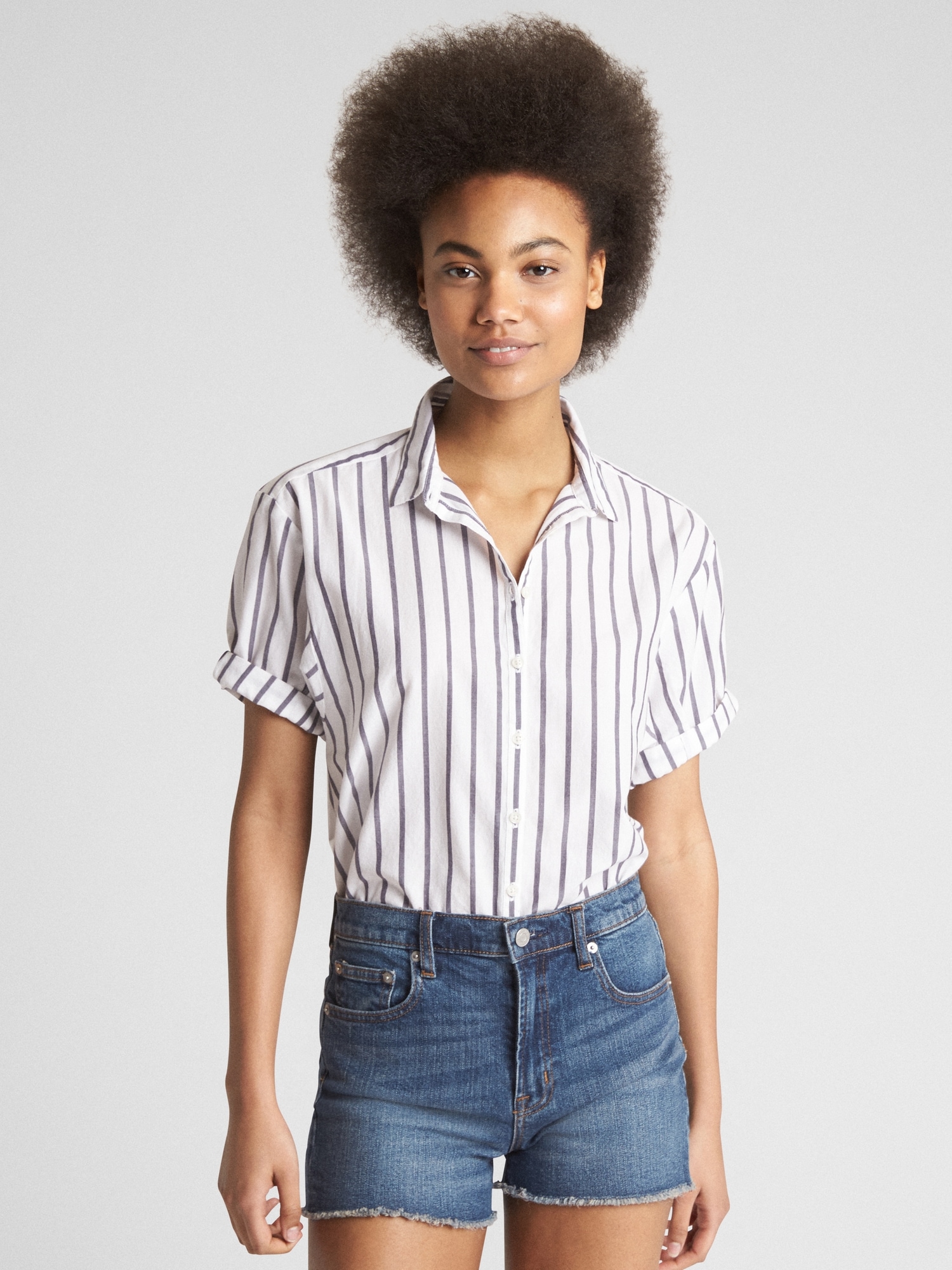 Short Sleeve Stripe Shirt | Gap