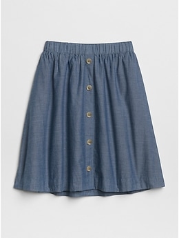 Chambray Flippy Skirt | Gap
