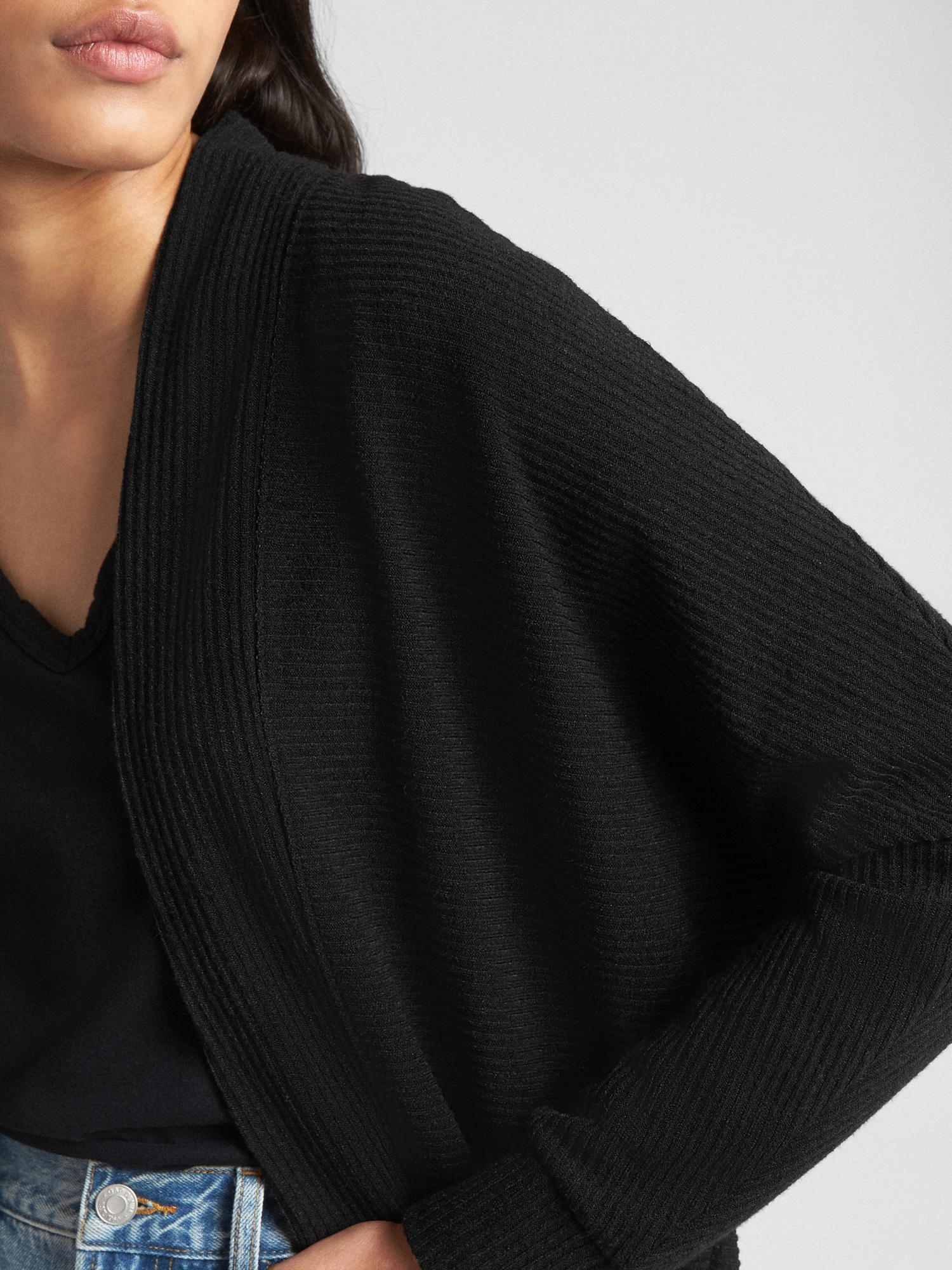 Ribbed Softspun Circle Cardigan Sweater | Gap