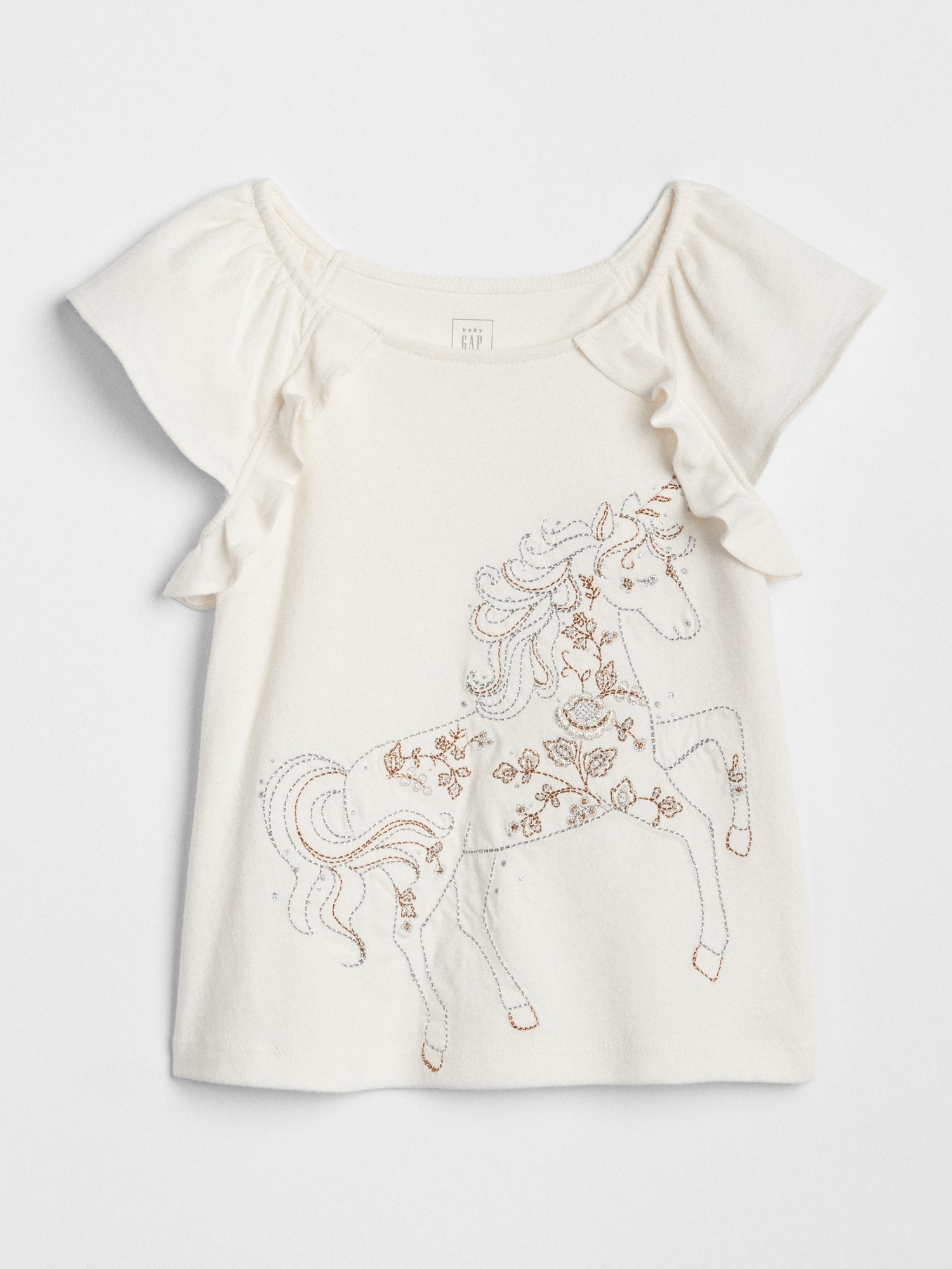 Embroidered Graphic Flutter T-Shirt | Gap
